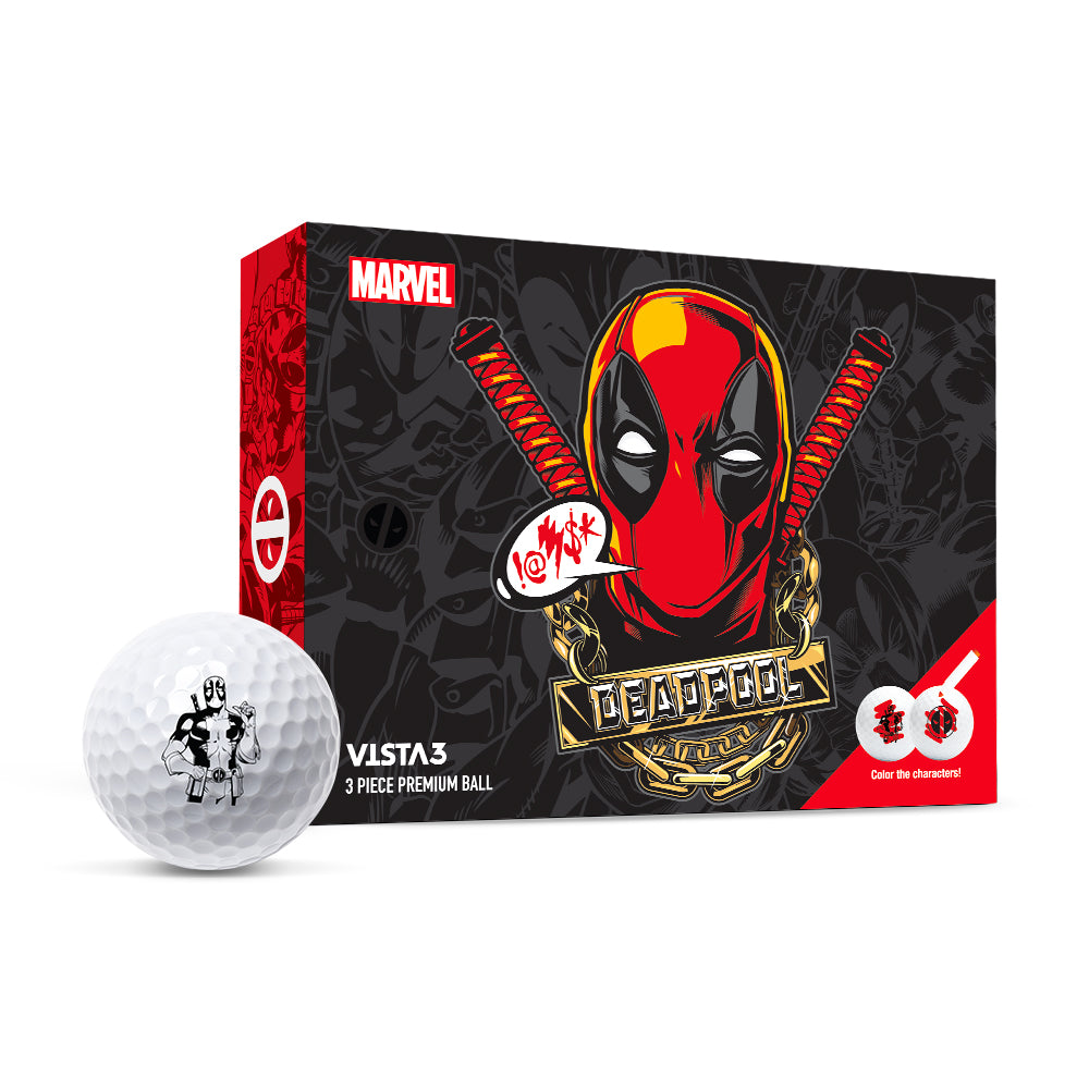 Marvel Deadpool with Colored Marker | Volvik Collectible Golf Balls ...